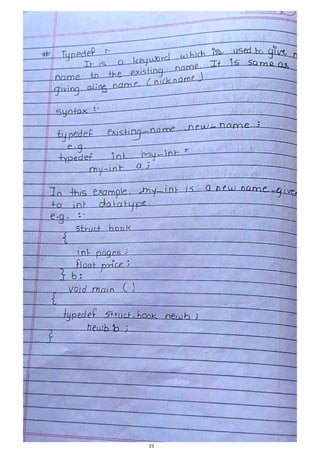 unit3-c Array and structure in c with example | PDF