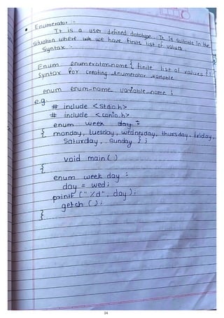 unit3-c Array and structure in c with example | PDF