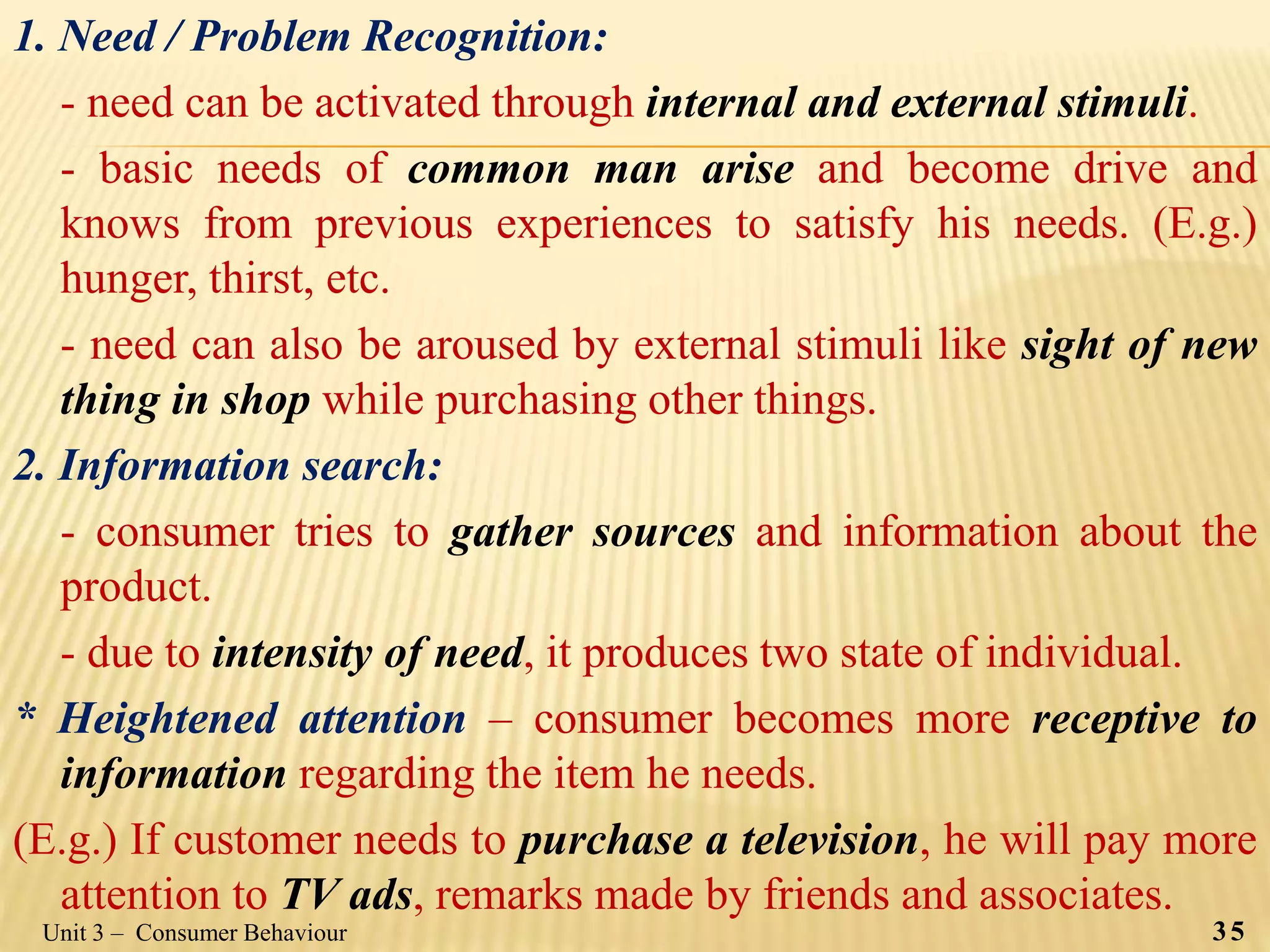 Unit 3 consumer behaviour | PPT