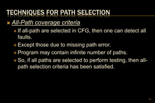 Unit 3 Control Flow Testing | PPTX | Programming Languages | Computing