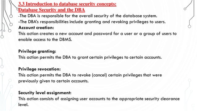 UNIT 3- DATABASE INTEGRITY AND SECURITY CONCEPTS (1).pdf | Databases | Computer Software and ...