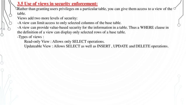 UNIT 3- DATABASE INTEGRITY AND SECURITY CONCEPTS (1).pdf | Databases | Computer Software and ...
