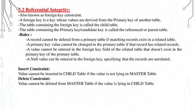 UNIT 3- DATABASE INTEGRITY AND SECURITY CONCEPTS (1).pdf | Databases | Computer Software and ...