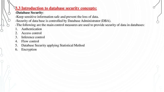 UNIT 3- DATABASE INTEGRITY AND SECURITY CONCEPTS (1).pdf | Databases | Computer Software and ...