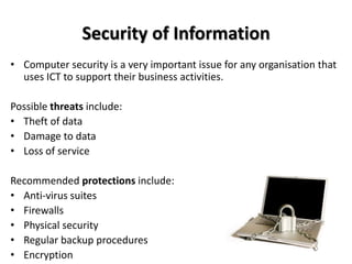 BTEC National in ICT: Unit 3 - Data vs Information | PPTX