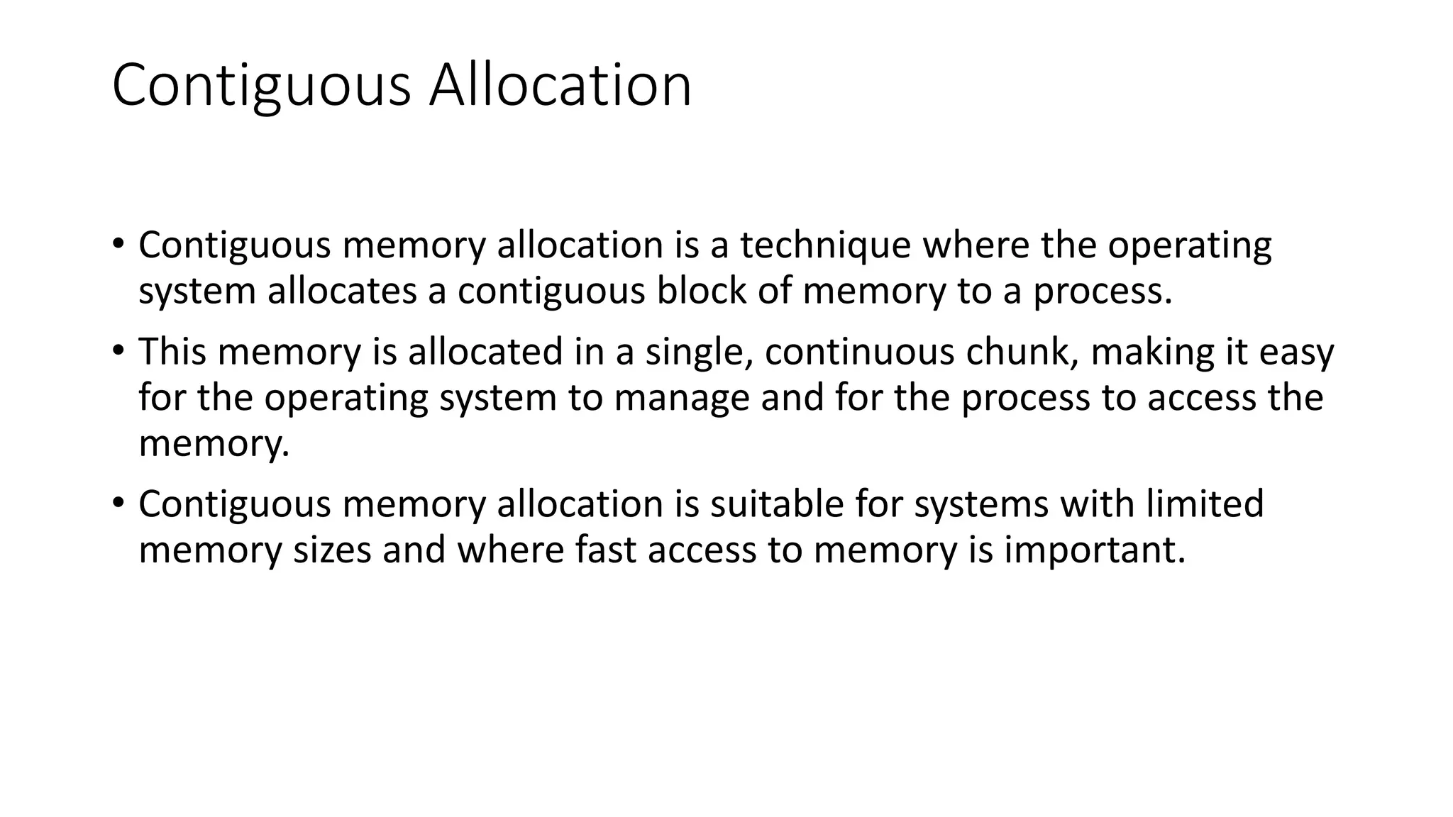 UNIT 3-EXPLAINING THE MEMORY MANAGEMENT LOGICAL AND AND PHYSICAL DATA ...