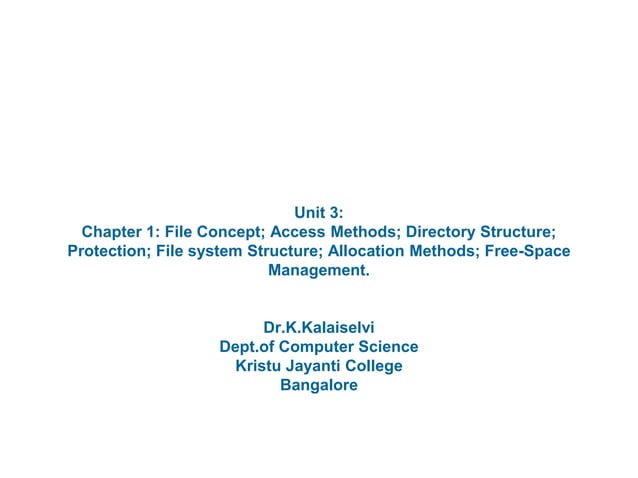 Unit 3 file management | PPT | Operating Systems | Computer Software ...