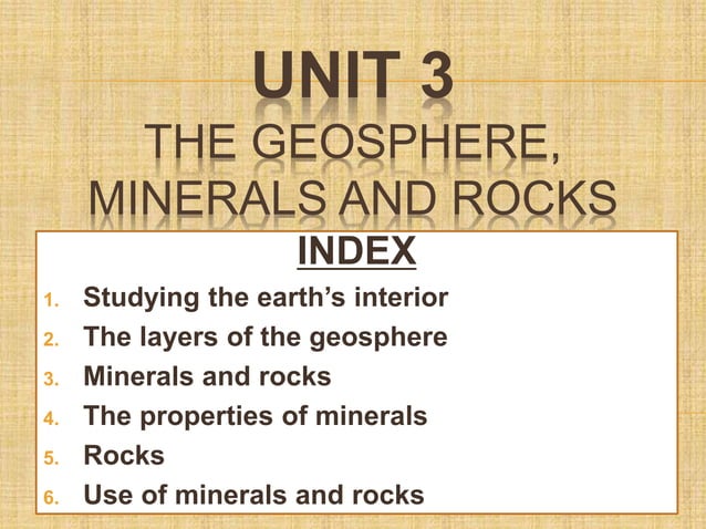 UNIT 3-geosphere-1eso.pptx | Geology | Science