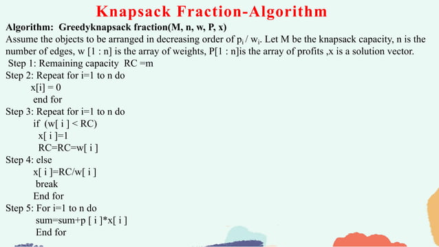 Unit 3 greedy method | PPT