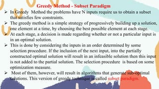 Unit 3 - Greedy Method | PDF