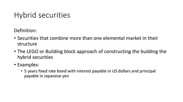 Unit 3 hybrid securities | PPTX