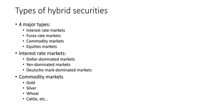 Unit 3 hybrid securities | PPTX