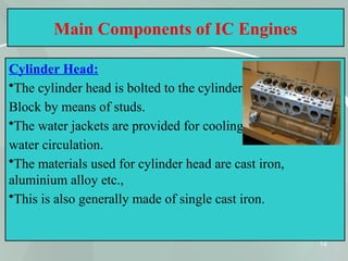 alk basics about IC engines, components and working principles. | PPTX