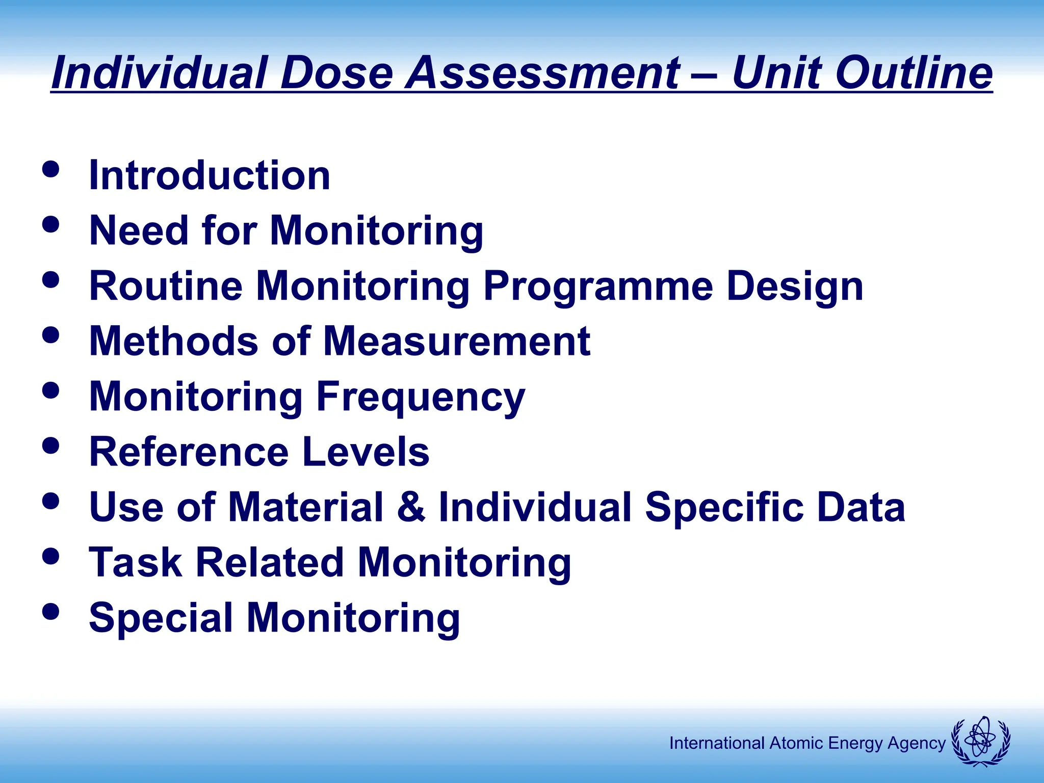 RADIATION - Individual Dose Assessment.ppt
