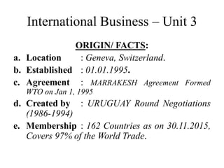 Unit 3 international business 6th semester bbm notes pdf | PDF