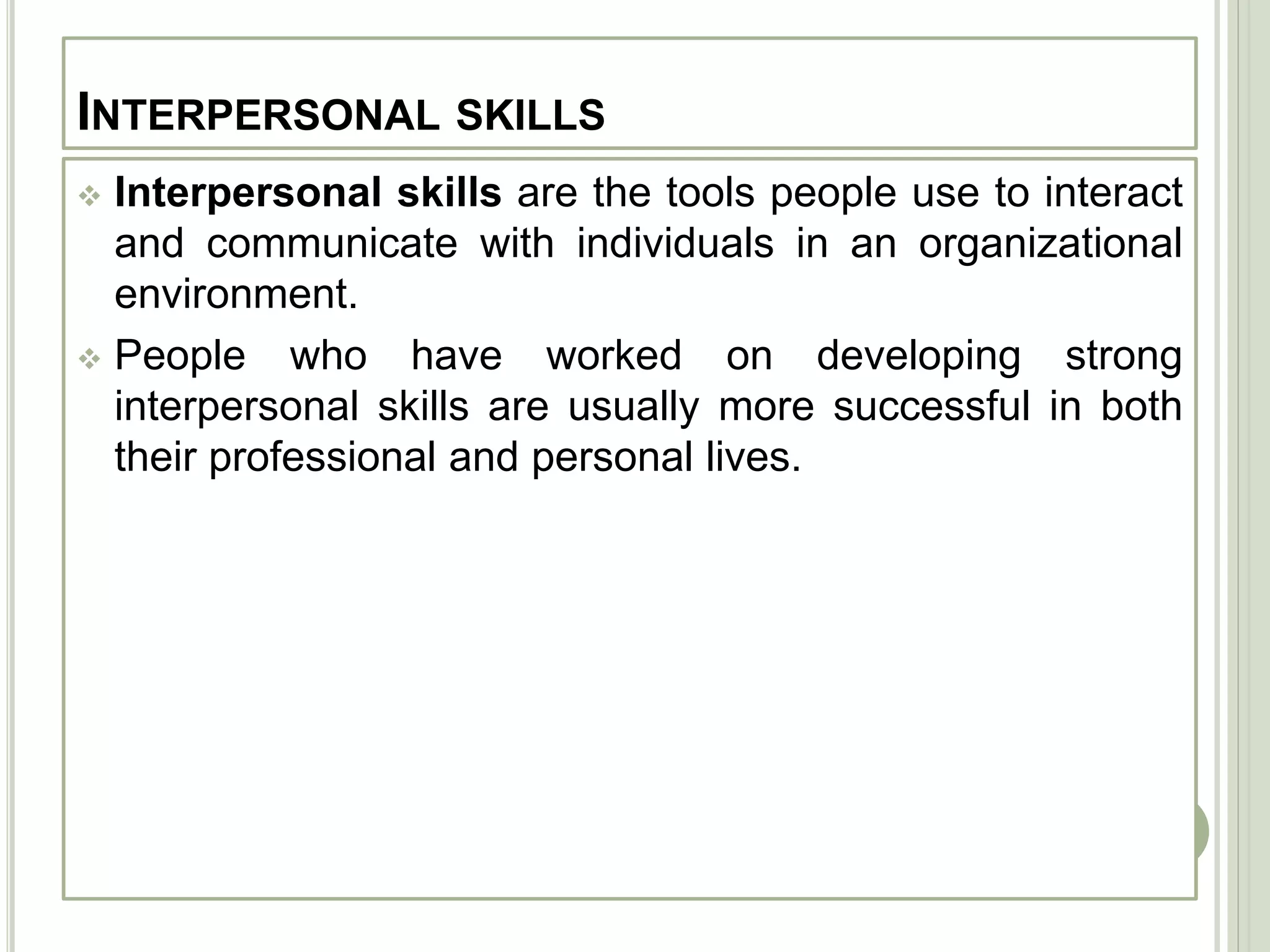 Unit 3 interpersonal skills | PPTX