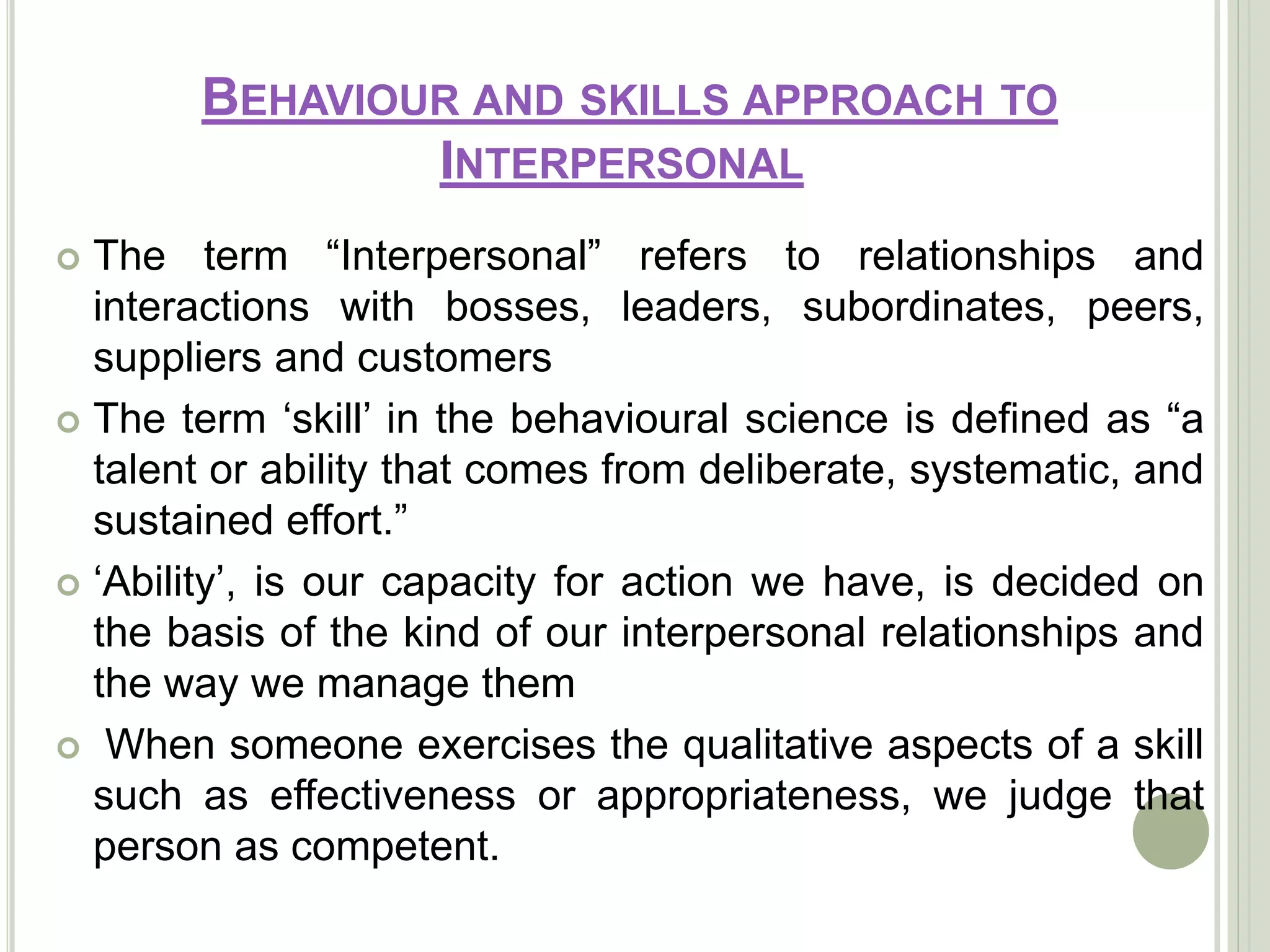 Unit 3 interpersonal skills | PPTX