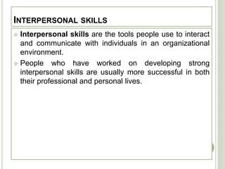 Unit 3 interpersonal skills | PPTX