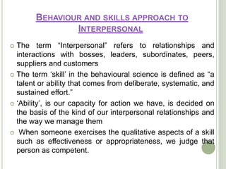 Unit 3 interpersonal skills | PPTX