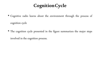 Unit 3 introduction to cognitive radios | PPTX