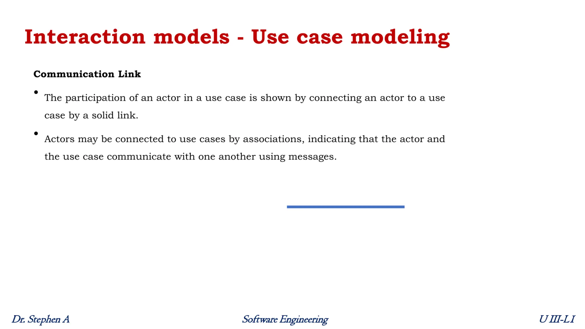 Unit 3 - Lecture 1 - Context Models – Interaction models – Structural models – Behavioral models ...