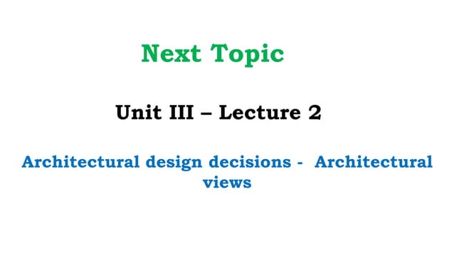 Unit 3 Lecture 1 Context Models Interaction Models Structural 9391