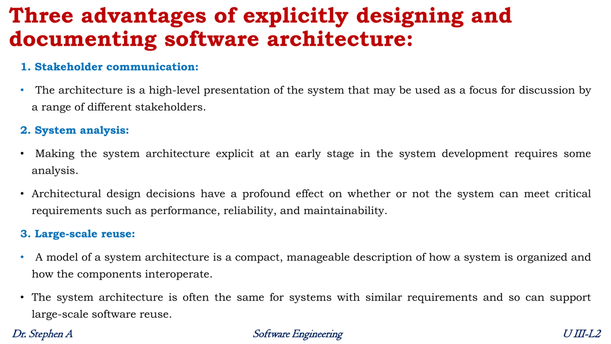 Unit 3 Lecture 2 Architectural Design Decisions Architectural Viewspdf