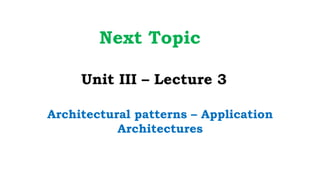 Unit 3 - Lecture 2 - Architectural design decisions - Architectural views.pdf