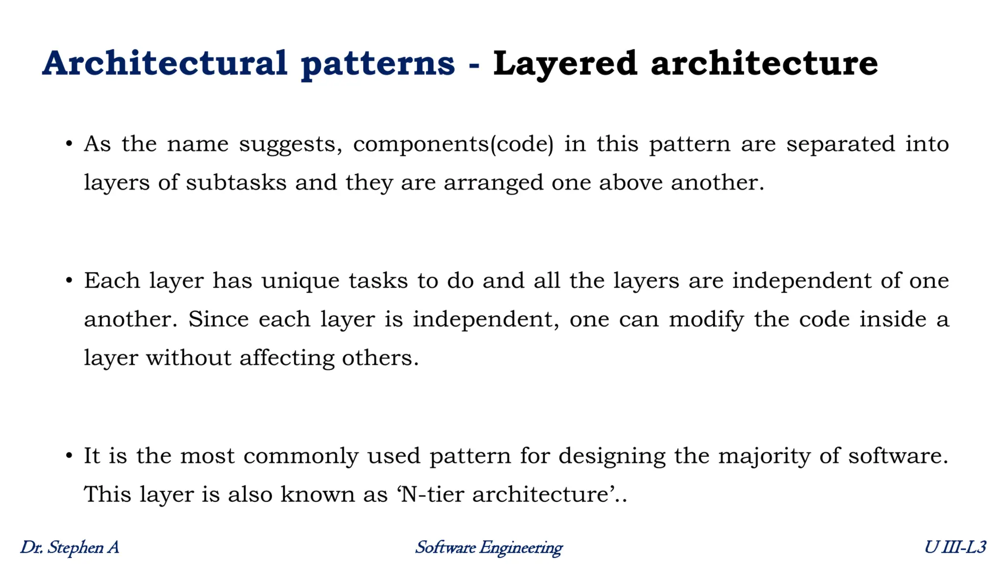 Unit 3 - Lecture 3 - Architectural patterns – Application Architectures.pdf