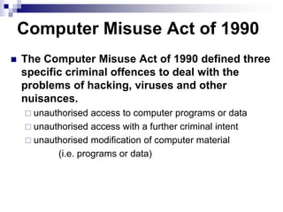BTEC National in ICT: Unit 3 - Legal Constraints | PPTX
