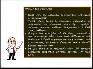 Unit 3 Liberalism and Nationalism First part | PDF