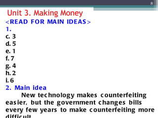 Unit 3. making money(revised) | PPT