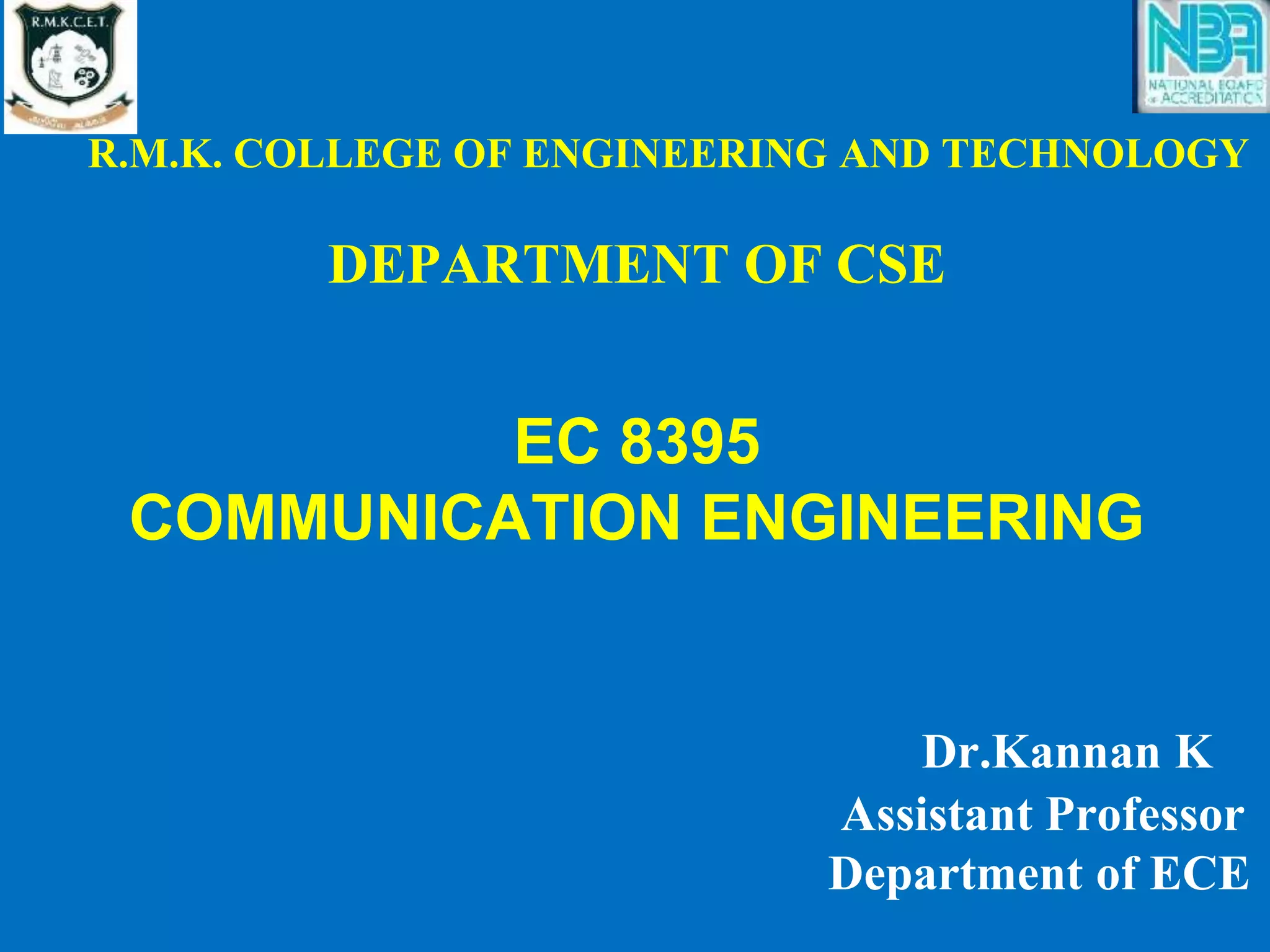 EC 8395 - Communication Engineering - Unit 3 m - ary signaling | PDF