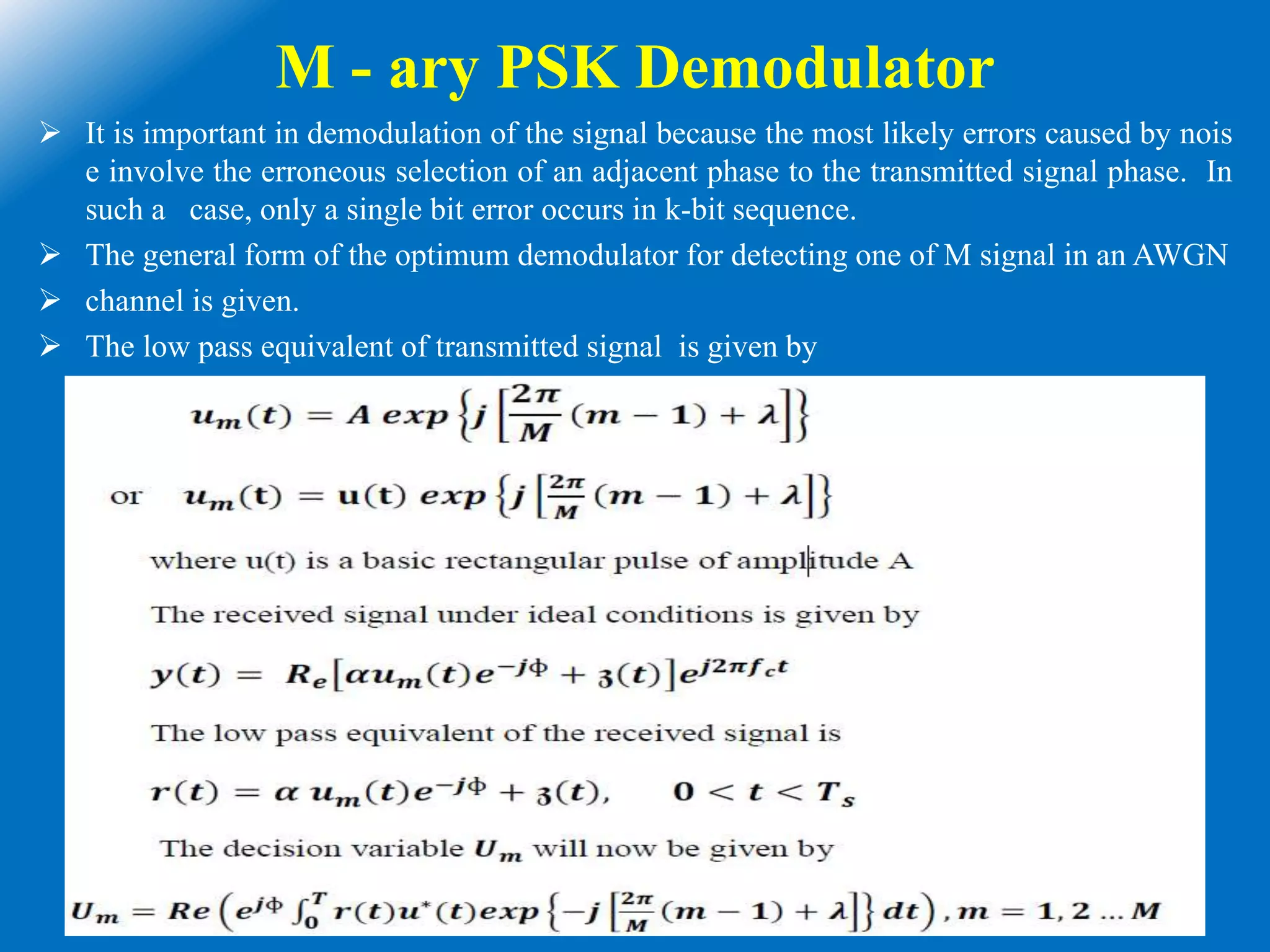 EC 8395 - Communication Engineering - Unit 3 m - ary signaling | PDF