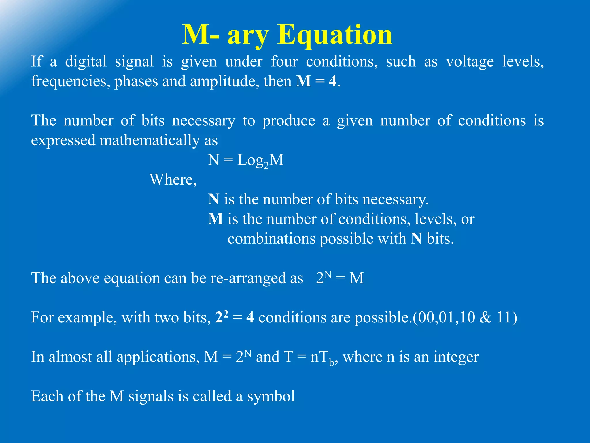 EC 8395 - Communication Engineering - Unit 3 m - ary signaling | PDF