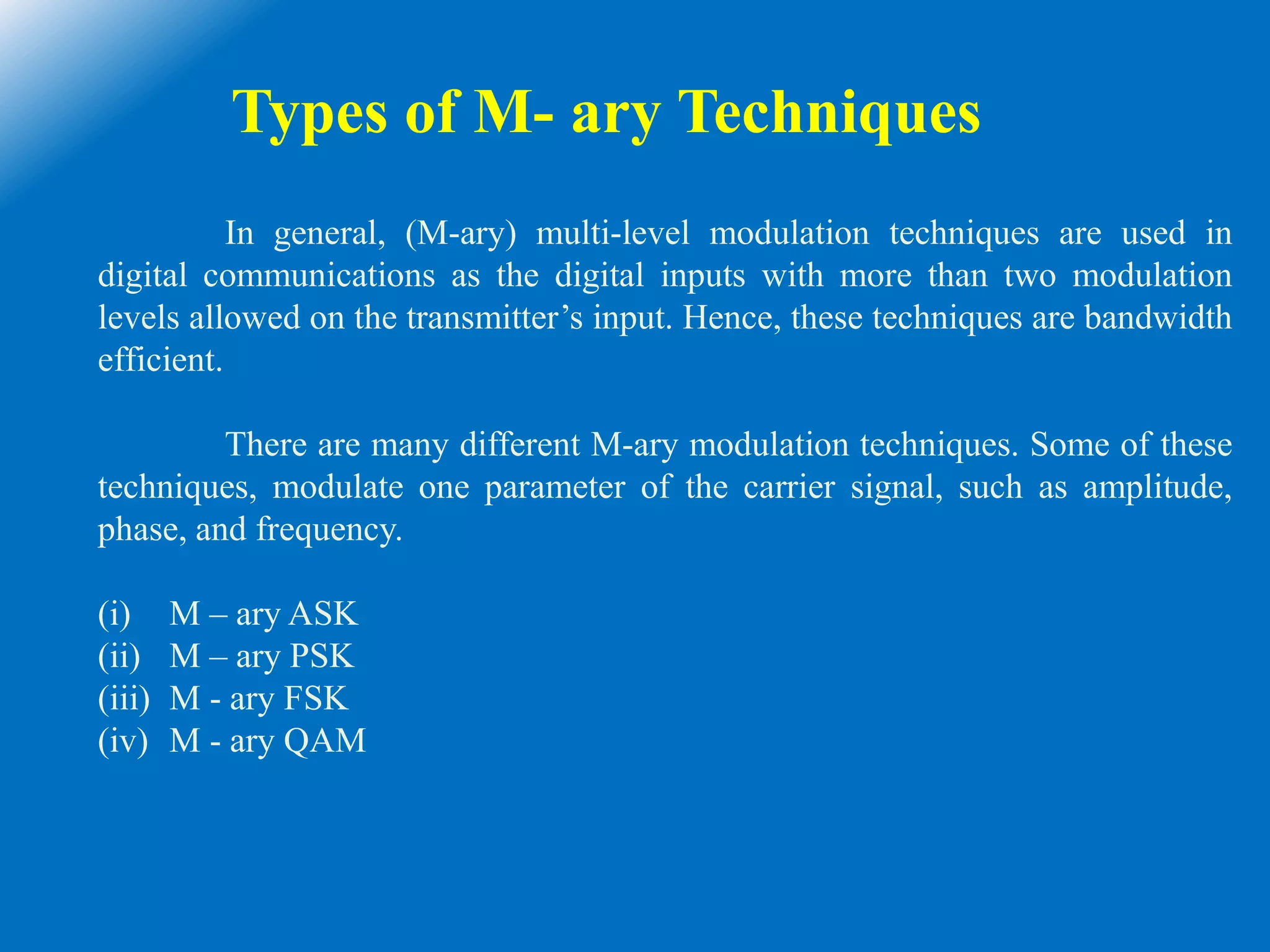 EC 8395 - Communication Engineering - Unit 3 m - ary signaling | PDF
