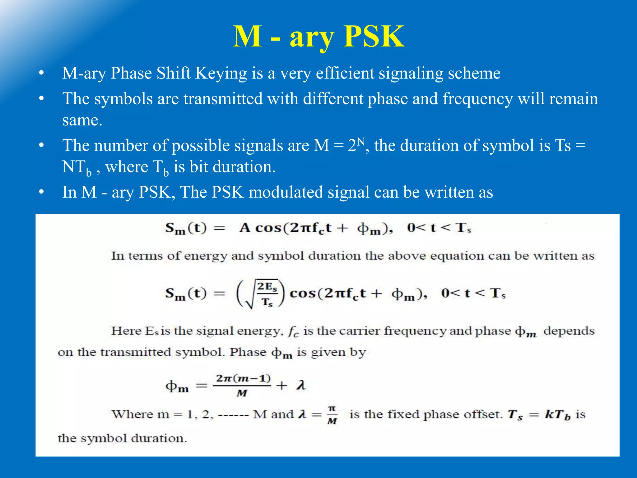 EC 8395 - Communication Engineering - Unit 3 m - ary signaling | PDF