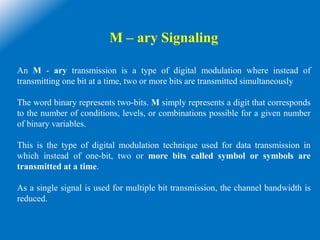 EC 8395 - Communication Engineering - Unit 3 m - ary signaling | PDF