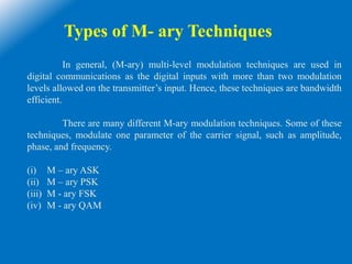 EC 8395 - Communication Engineering - Unit 3 m - ary signaling | PDF