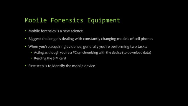 Mobile Forensics and Investigation Android Forensics | PPTX | Operating ...