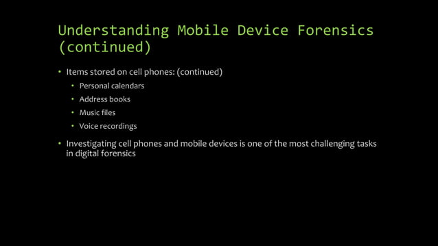 Mobile Forensics And Investigation Android Forensics Pptx Operating Systems Computer