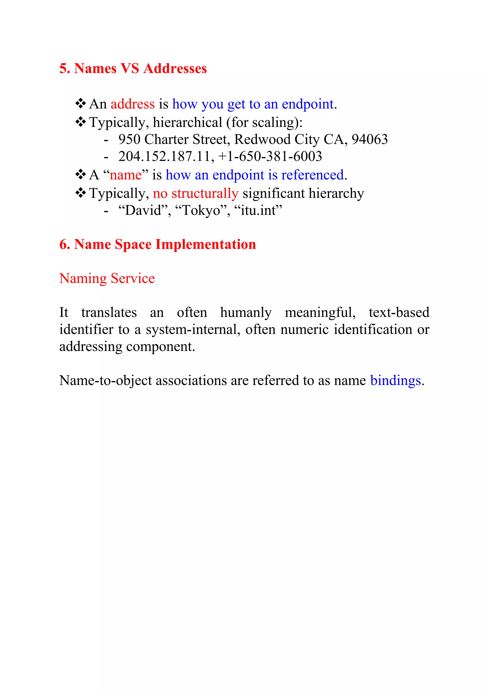 Naming In Distributed System Pdf