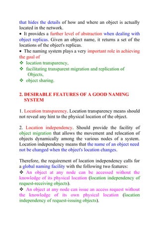 Naming in Distributed System | DOC
