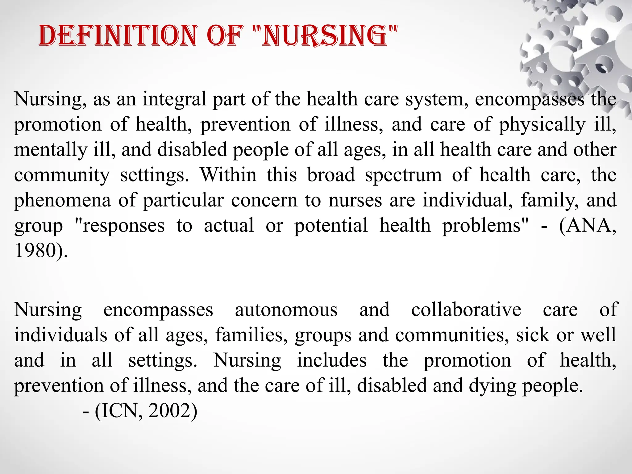 unit 3 -nursing -definintion-nurse,nursing,concepts,philosophy ...