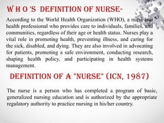 unit 3 -nursing -definintion-nurse,nursing,concepts,philosophy ...