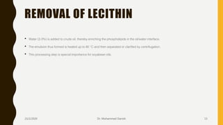 Processing of edible oil (Unit 3) | PPTX