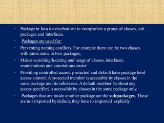 Unit3 packages & interfaces | PPT