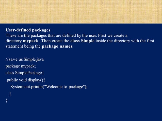 Unit3 packages & interfaces | PPTX