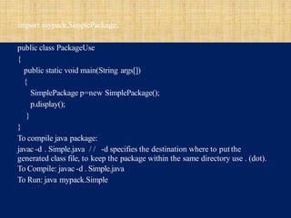 Unit3 packages & interfaces | PPTX