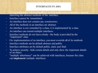 Unit3 packages & interfaces | PPTX